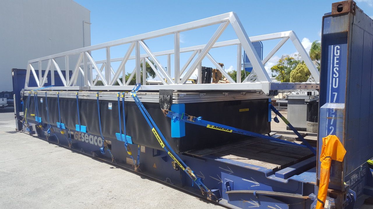 Delivering 110+ tonnes of Pontoons to Paradise at Seychelles, East ...